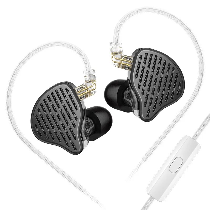 Наушники KZ PR2 с плоским динамическим излучателем и двумя камерами, Hi-Fi, с глубокими PR2 with mic