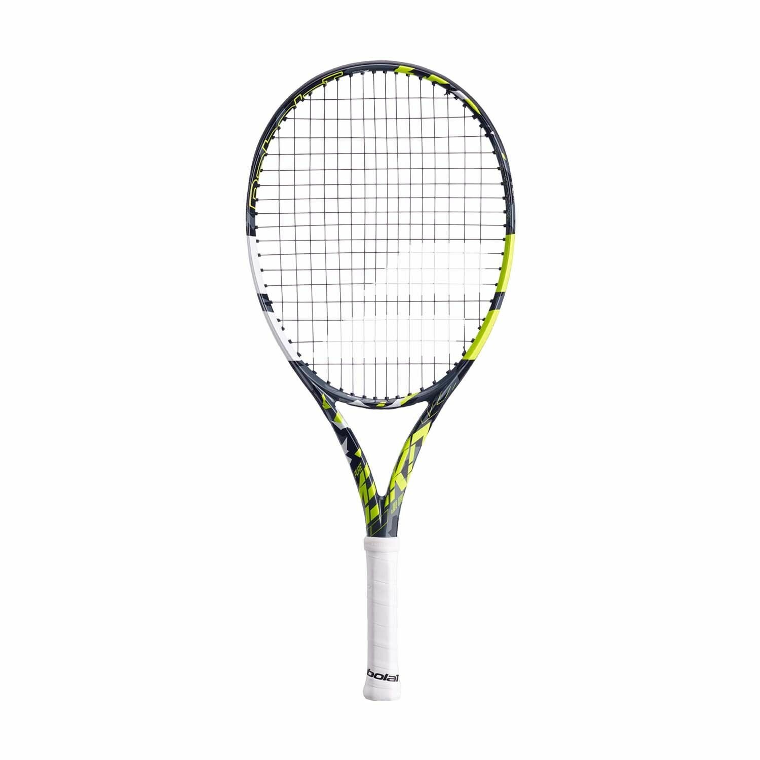 Теннисная ракетка детская BABOLAT Pure Aero Junior 25, серый, желтый, белый, 00 ручка