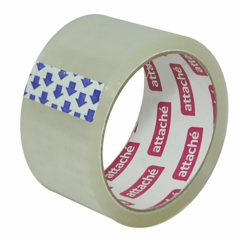 Клейкая лента упаковочная 50х50 ATTACHE, 40мкм, прозрачная
