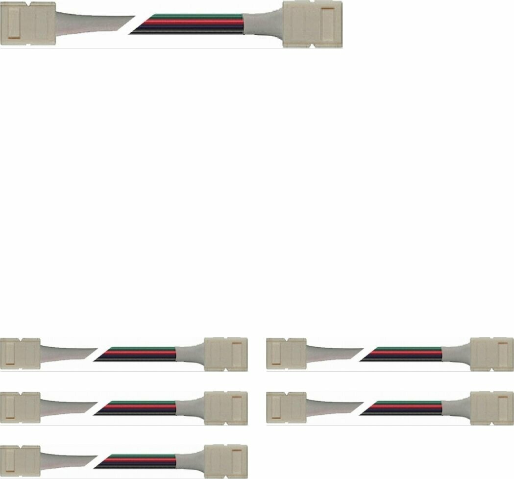 Коннектор JazzWay PLSC-10x4/15/10x4 для светодиодных лент STN-5050, MVS-5050 RGB двухсторонний (комплект из 5 шт.)