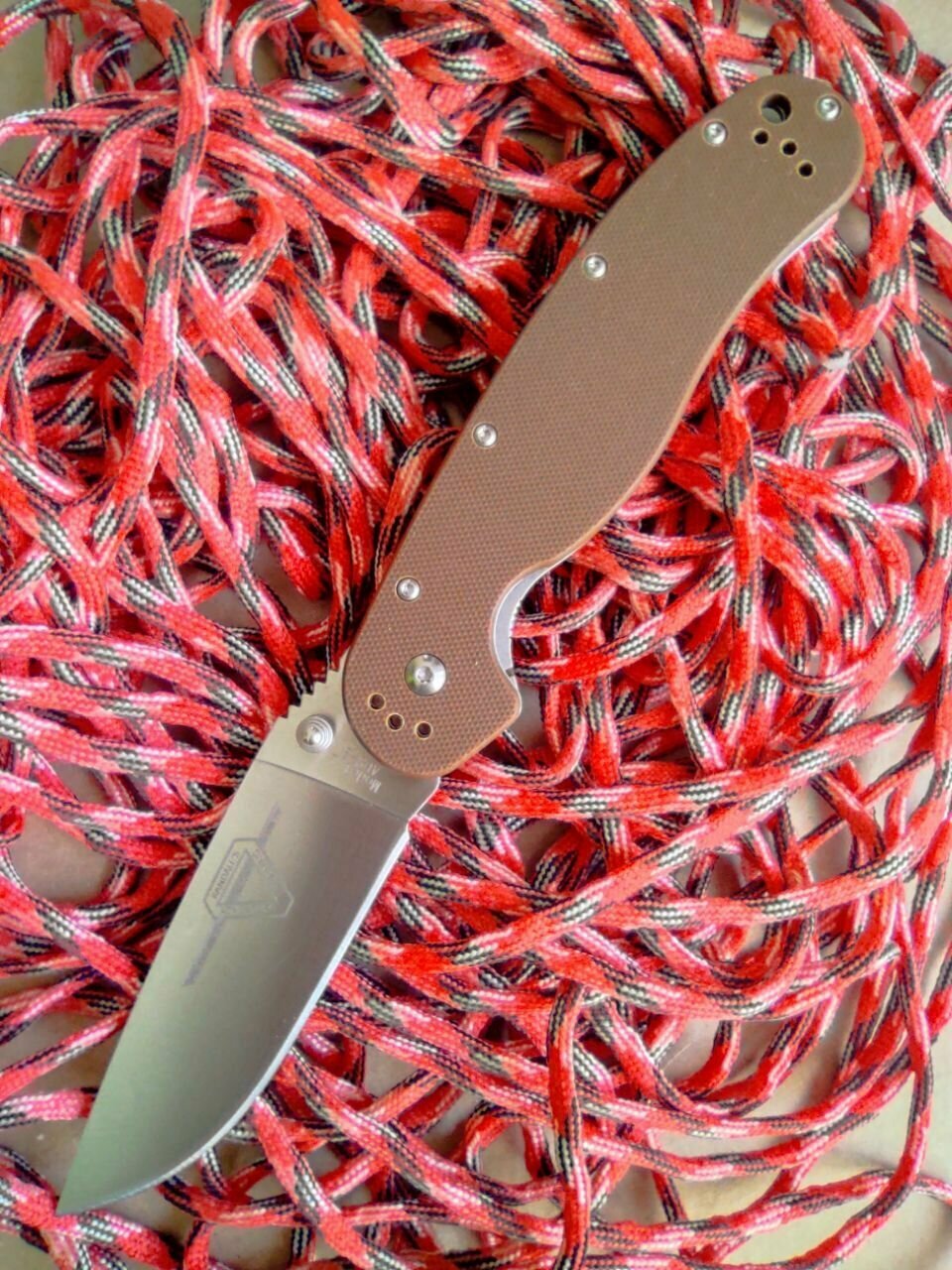 Нож Складной Крыса Ontario Rat-1 Коричневый G10