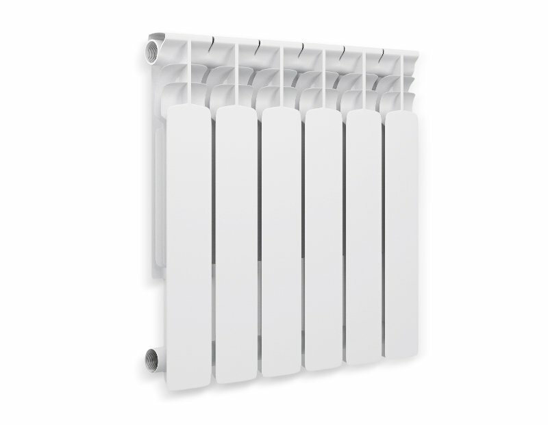 Радиатор OASIS ECO, биметаллический, секционный, 500х100 мм, 12 секций, боковое подключение, 1908 Вт