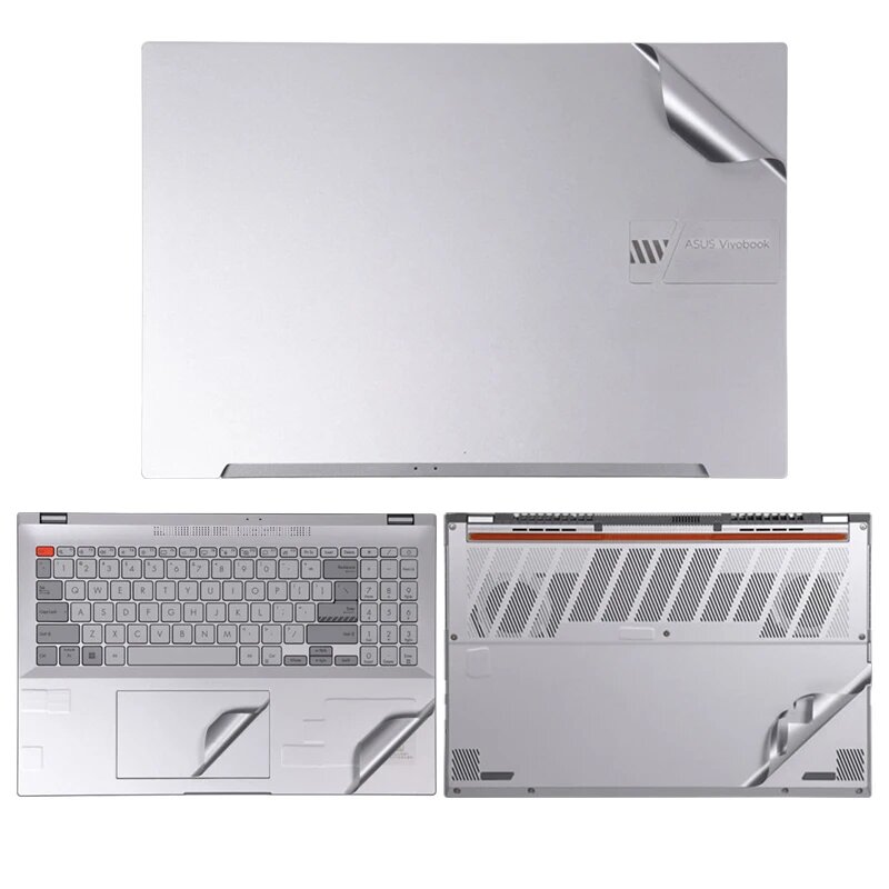 Виниловая наклейка для ноутбука ASUS VivoBook VTRONHYE Серый, Серебряный, Silver, For ASUS M6501R