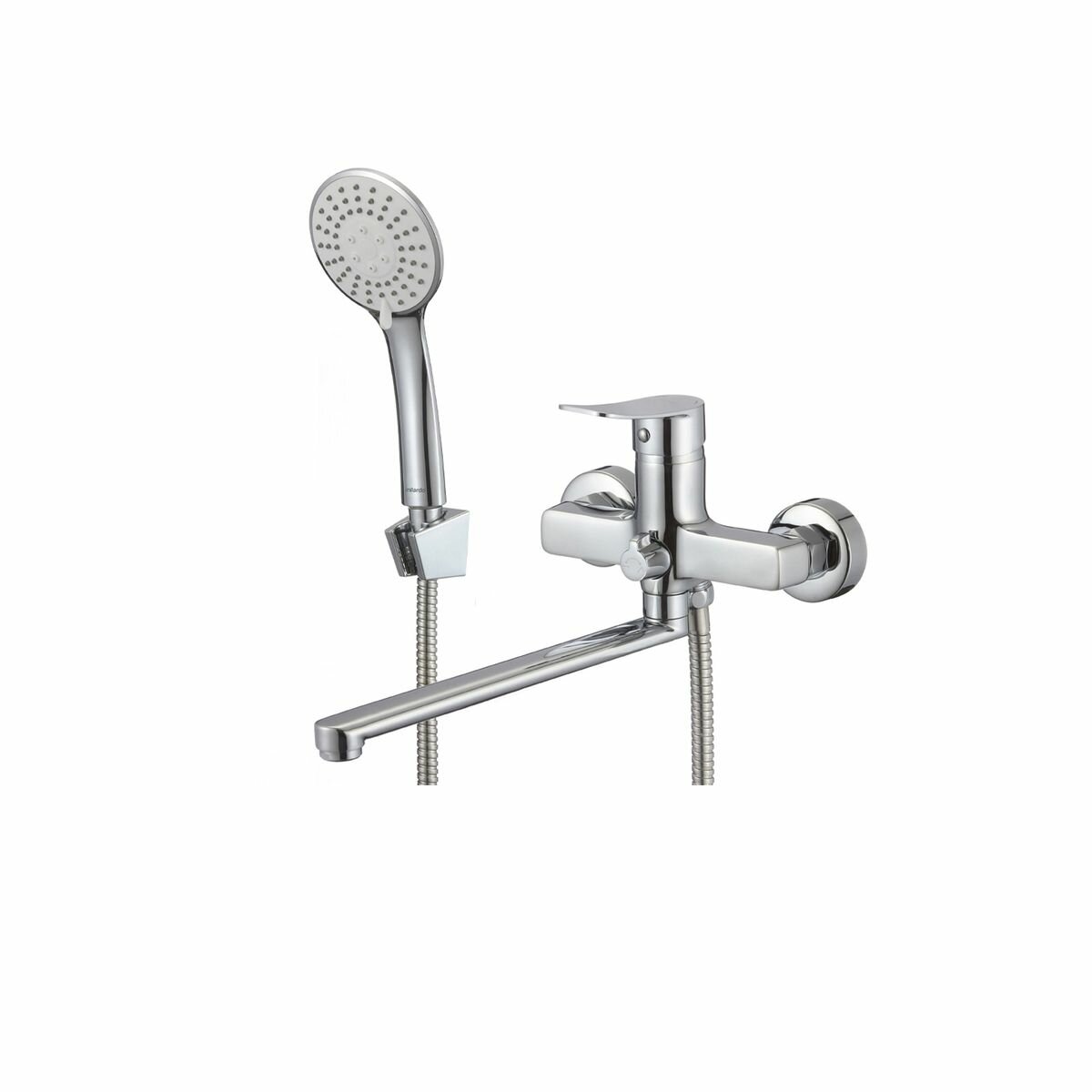 Смеситель Milardo "Demi" DEMSB02M02, для ванны, с душем, хромированная латунь