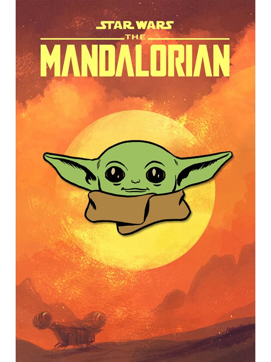 Металлический пин Star Wars The Mandalorian: Grogu (Мандалорец)