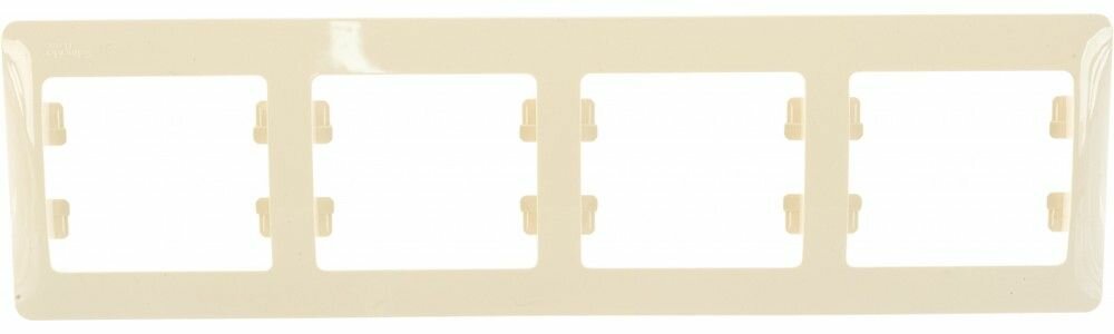 Рамка 4-м Glossa горизонт. бежевая GSL000204 Schneider Electric