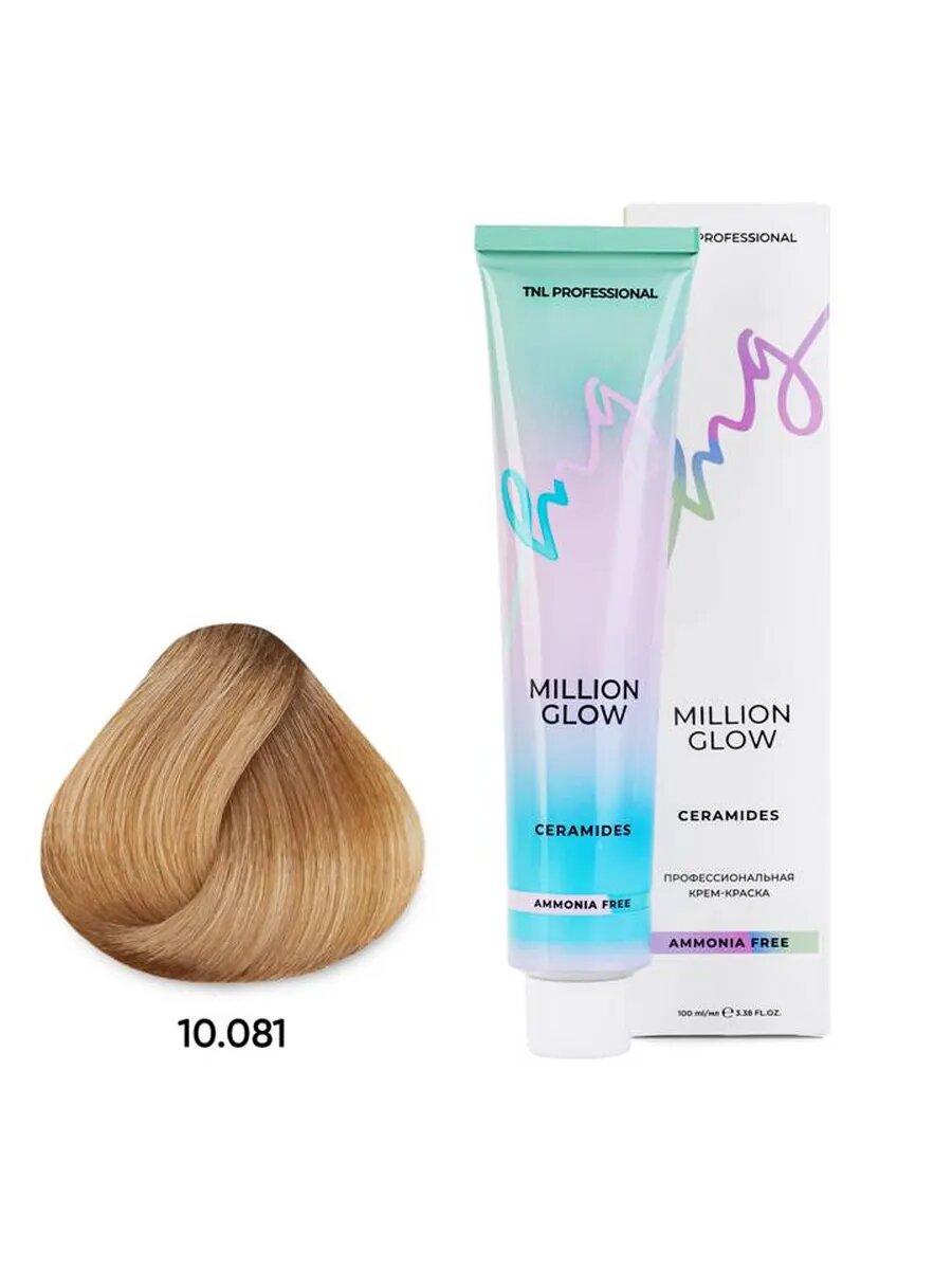 Крем-краска безаммиачная для волос Million glow Ammonia free collection Ceramides 10.081