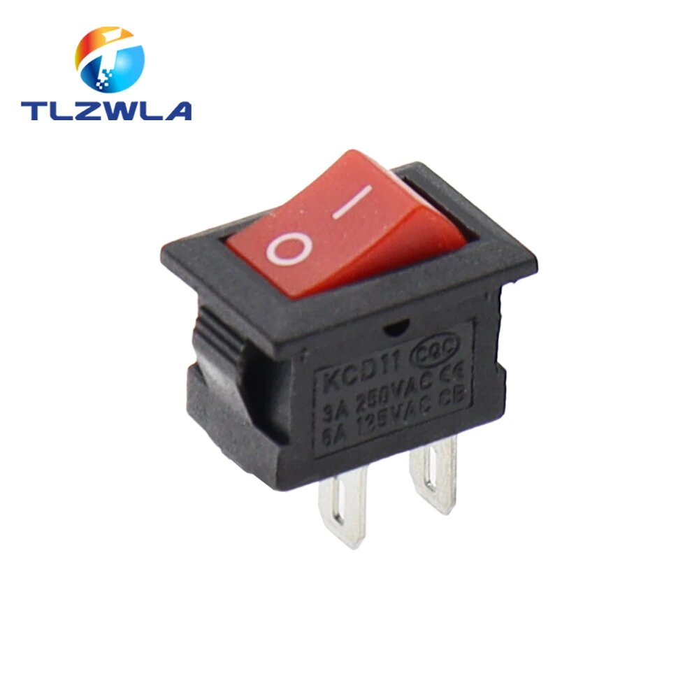 Переключатель KCD11 TLZWLA, красный, 10шт