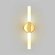 Бра, LED, настенное крепление, плафон из металла, золотой цвет