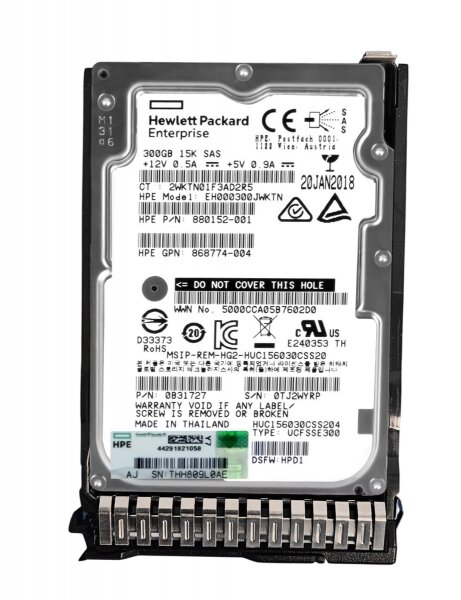 Жесткий Диск HP 880152-001 300Gb SAS 2,5" HDD