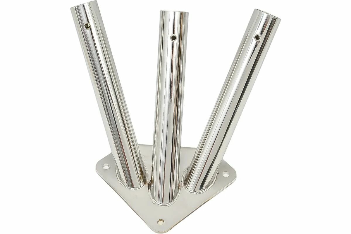 Кронштейн для флага PALITRA TECHNOLOGY, трехрожковый, настенный, нержавеющая сталь 50500-3-AISI