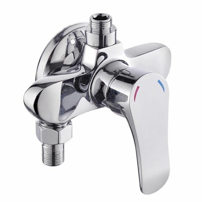 Латунный смеситель для душа в ванной комнате, внешний настенный трубчатый смеситель для душа, переключатель крана горячей и холодной воды в душе