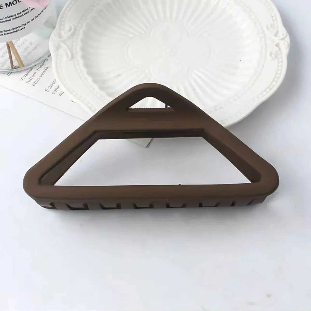 Заколка-фиксатор "Акула", для волос, женская, цвет 0352#, темно-кофейная