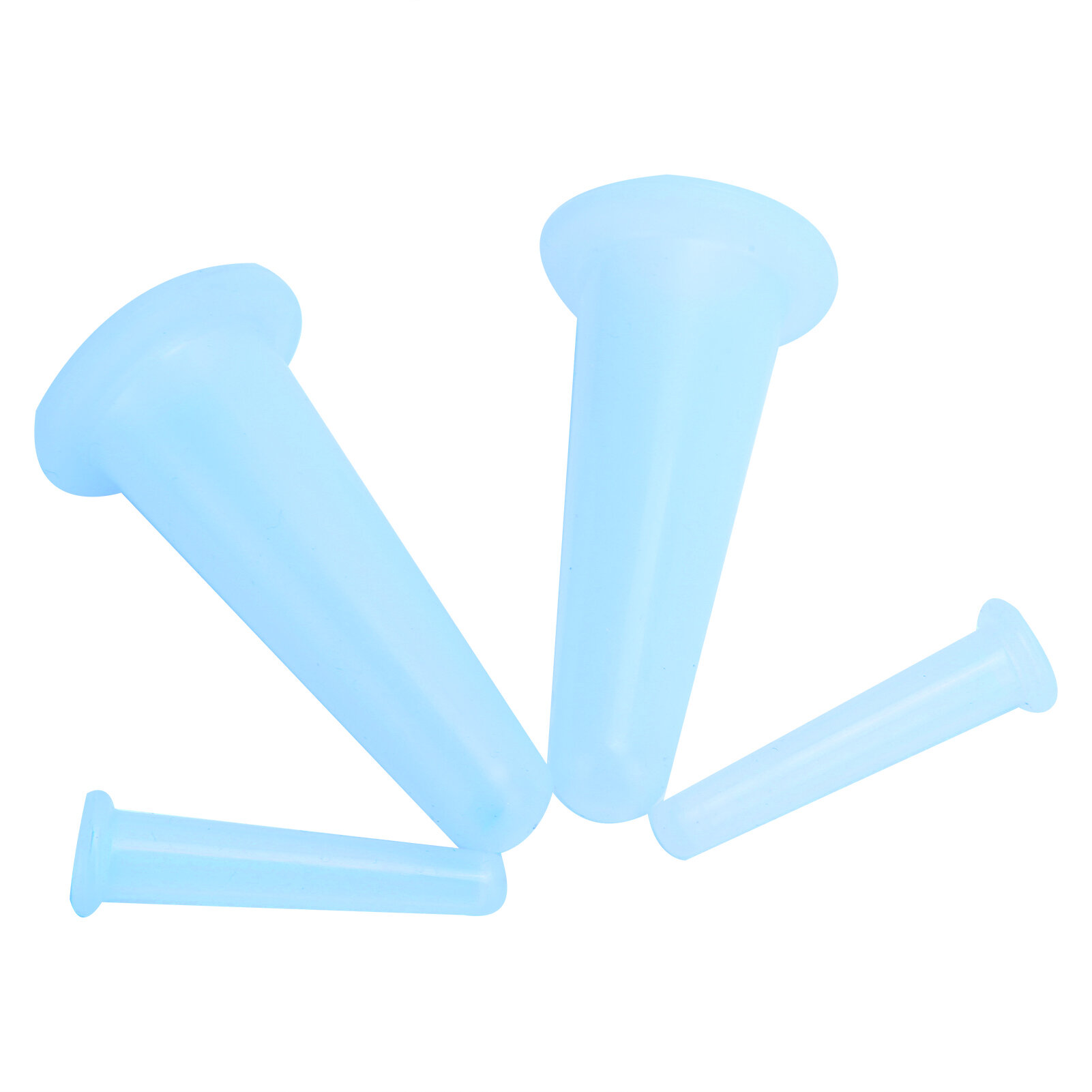 4 шт, силиконовая массажная чашка, банка для поглощения влаги, чашка для лица, здоровье тела, синий 2 больших 2 маленьких