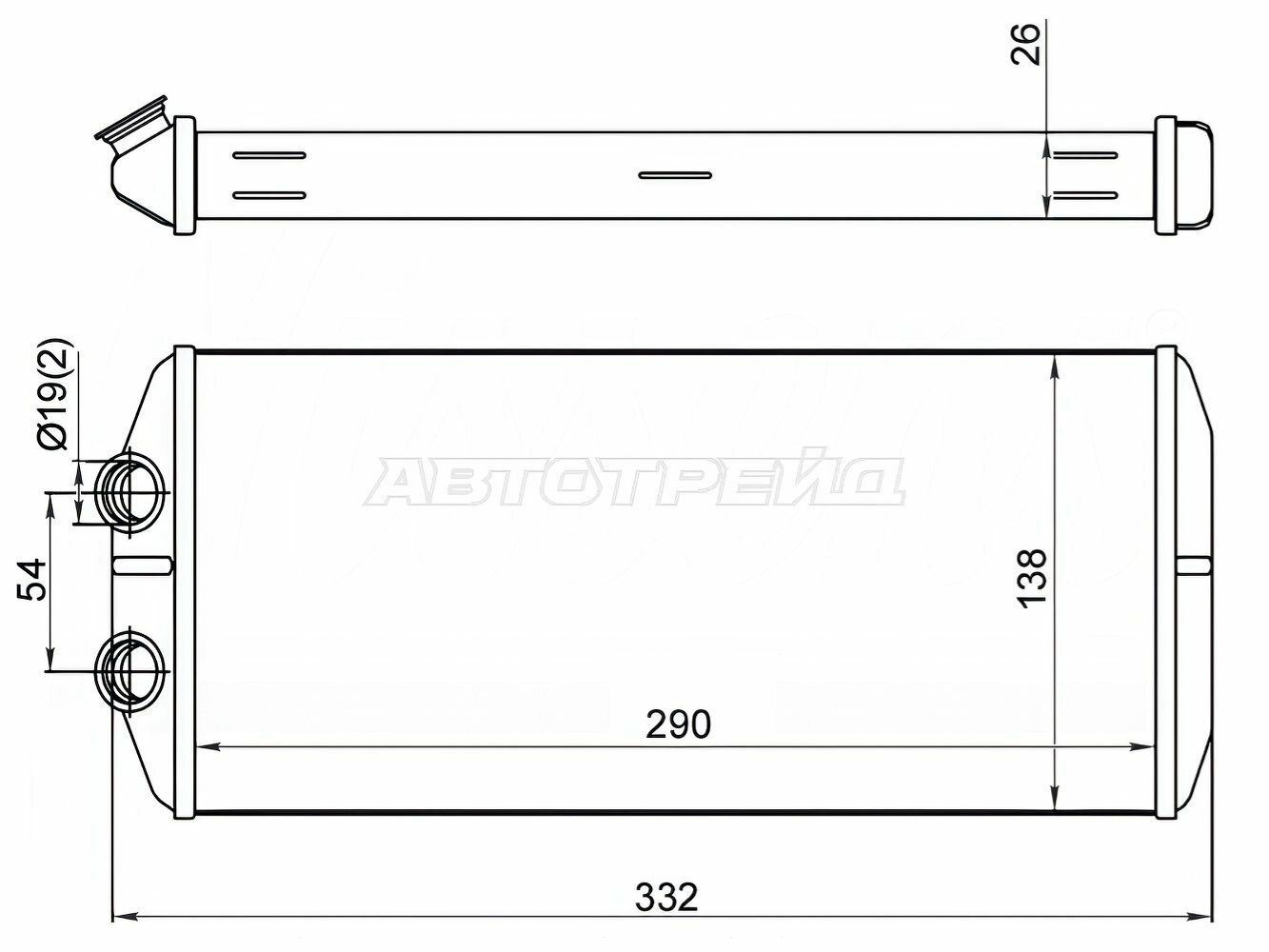 Радиатор отопителя салона, печки для Ситроен Берлинго, C4, Опель Комбо, Пежо Партнер арт ST870002 SAT