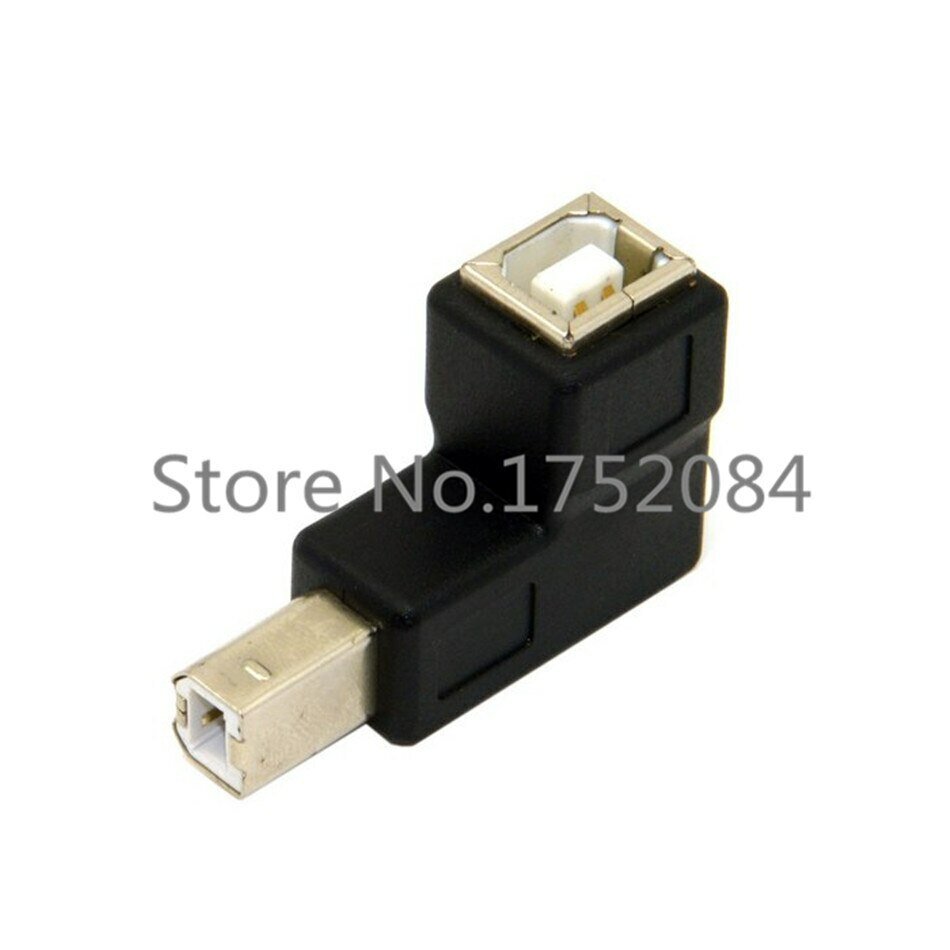 USB 2.0 B разъем типа «папа-мама» под углом 90 градусов, разъем-адаптер типа L, гнездо для принтера