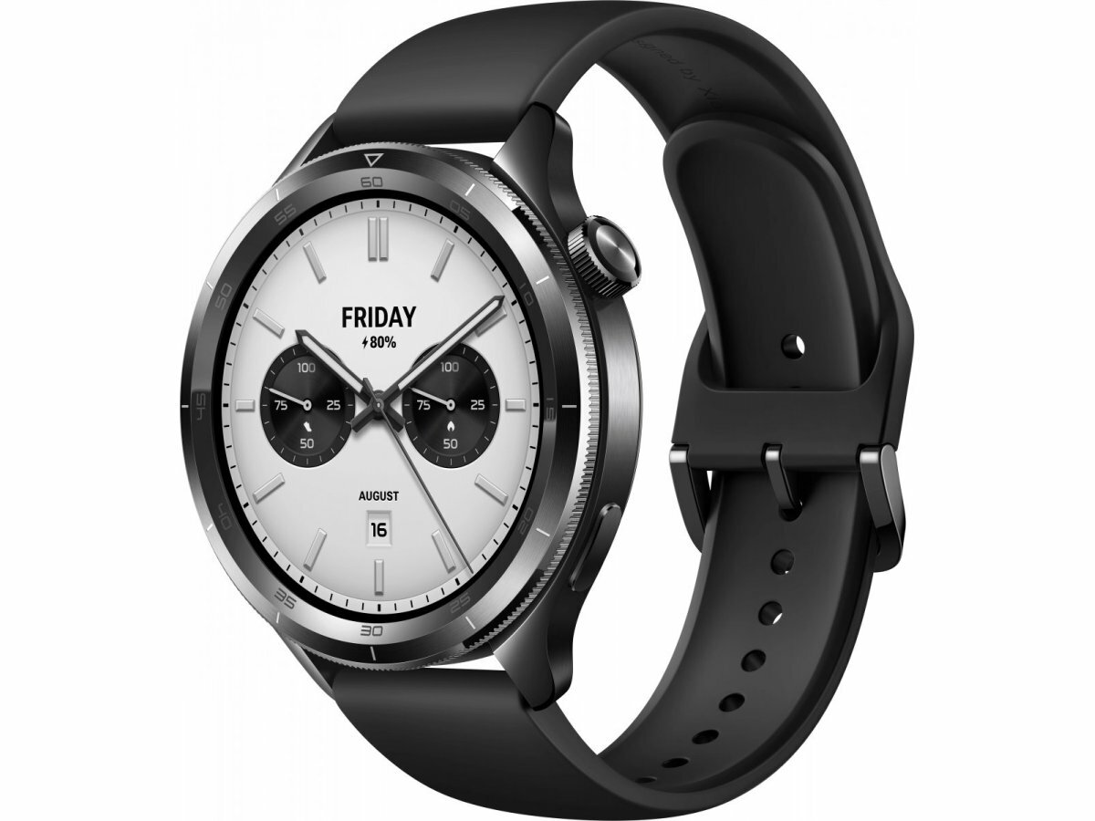 Смарт-часы Xiaomi Watch S4 AMOLED, с шагомером, гироскопом, компасом, чёрные