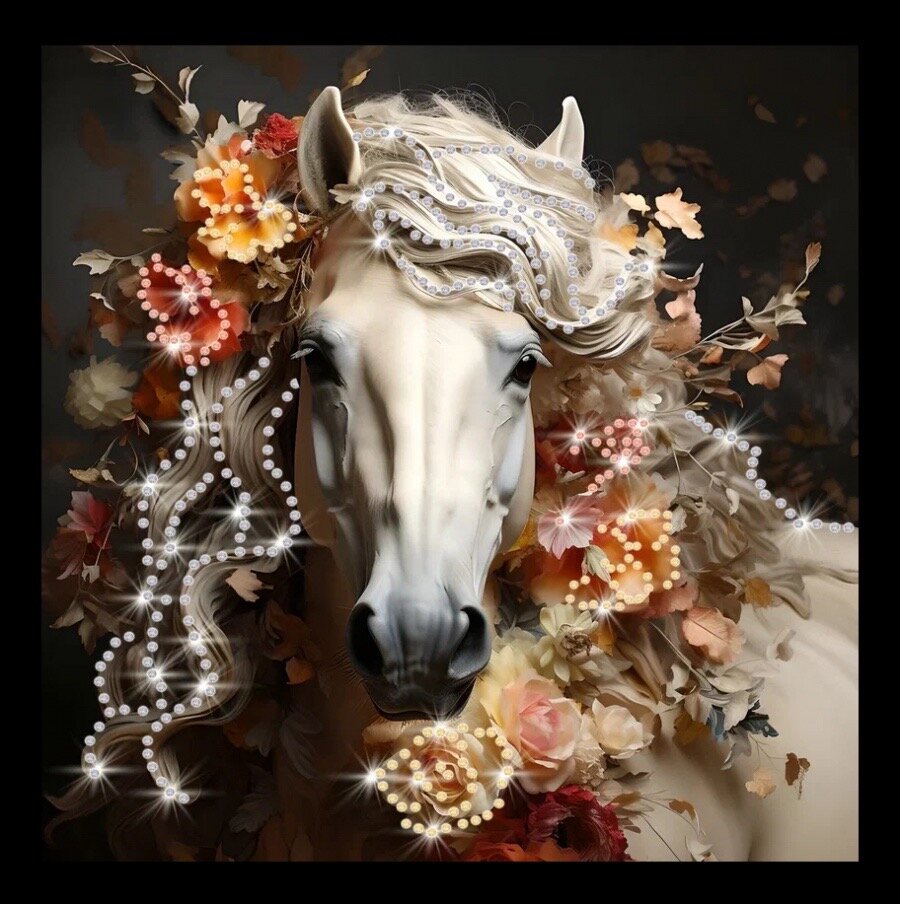 Картина «Сияние музы» с кристаллами Swarovski, 20x20 см