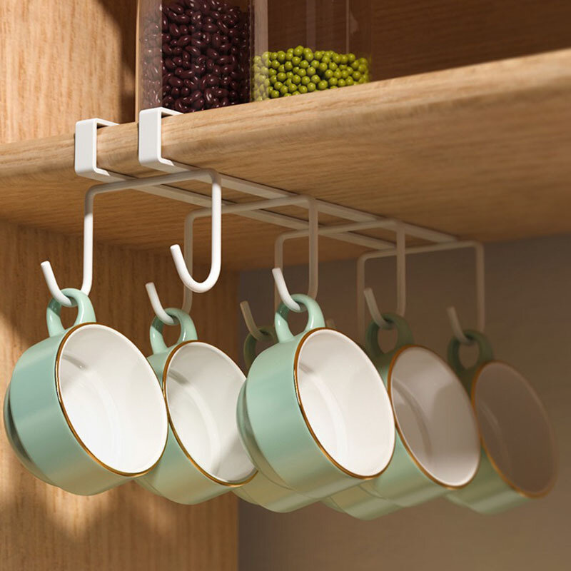 Выдвижные полки для хранения в шкафу и шкафу для чашек или одежды на вешалке,1PCS