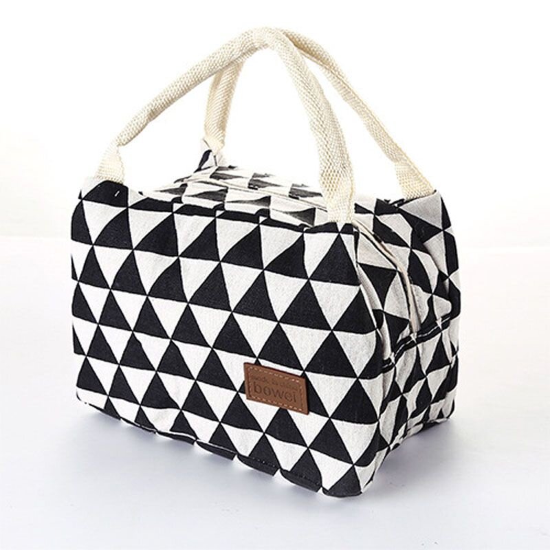 Термосумка high-quality thermal cooler food lunch bags in classic canvas design, black