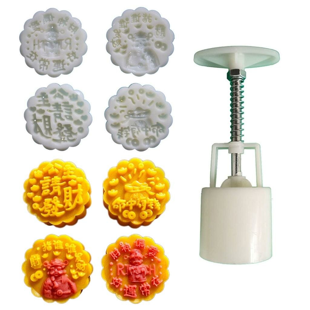 Формы для лунных пряников с 4 узорами