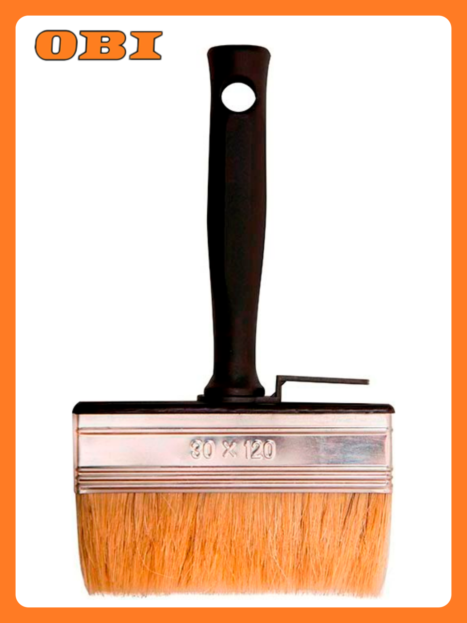 Кисть ракля KORVUS натуральная щетина, пластик. рукоятка, 30х120мм