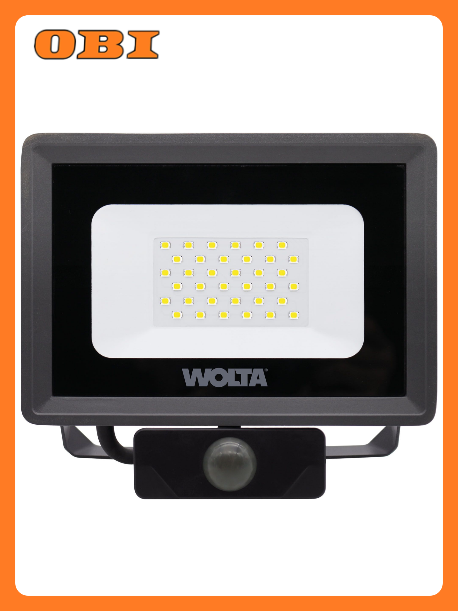 Светодиодный прожектор Wolta WFL-30W/06S 30Вт 5700K IP65 2700 Лм с датчиком