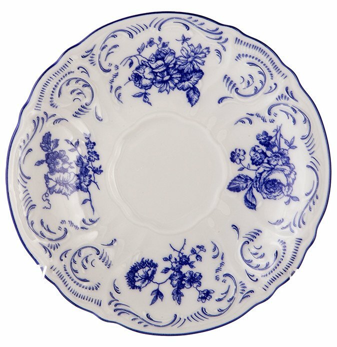 Блюдце 14 см 1 шт Thun "Бернадотт /Синие розы" / 367277