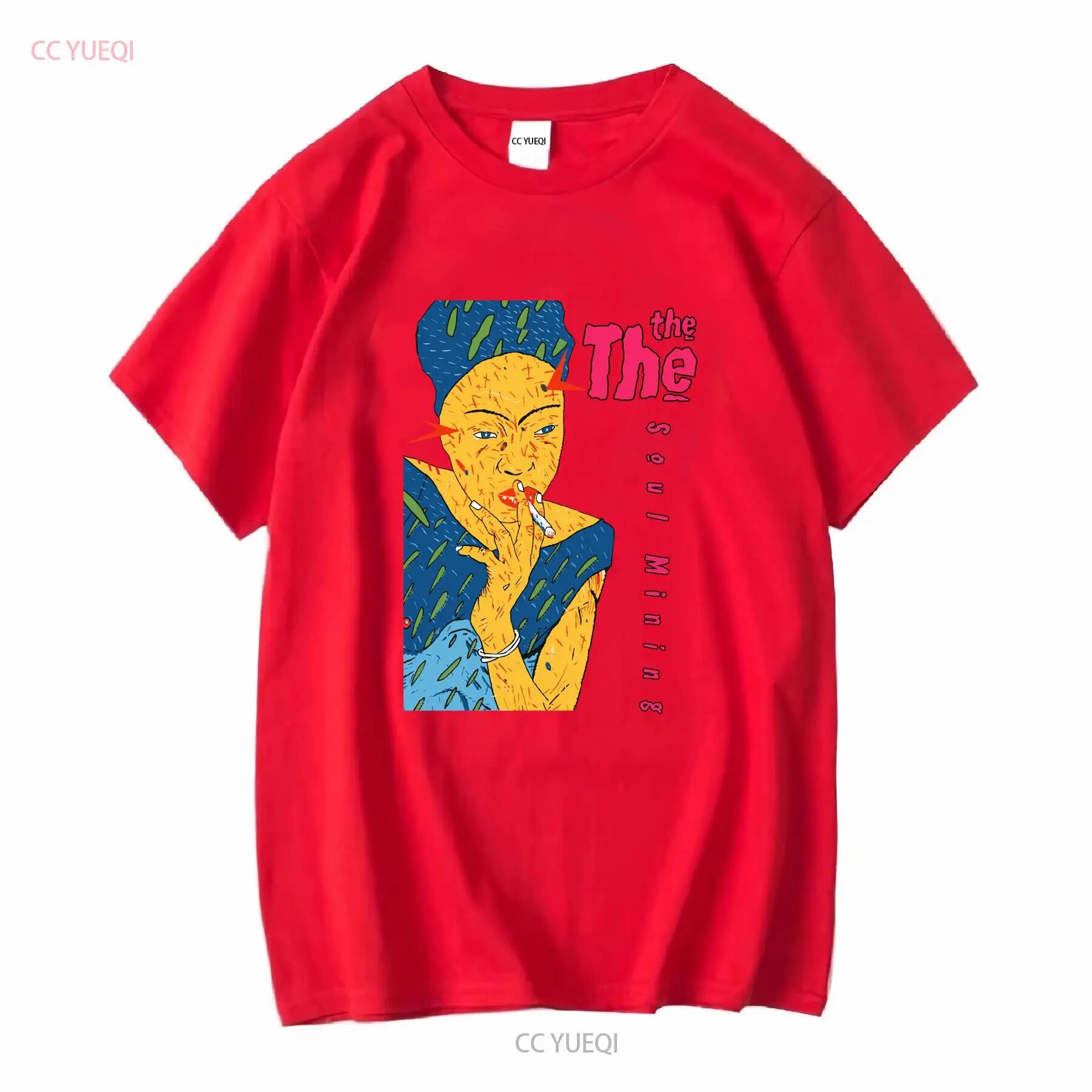 Футболка The Soul Mining CC YUEQI хлопок мужская L, Красный, Red