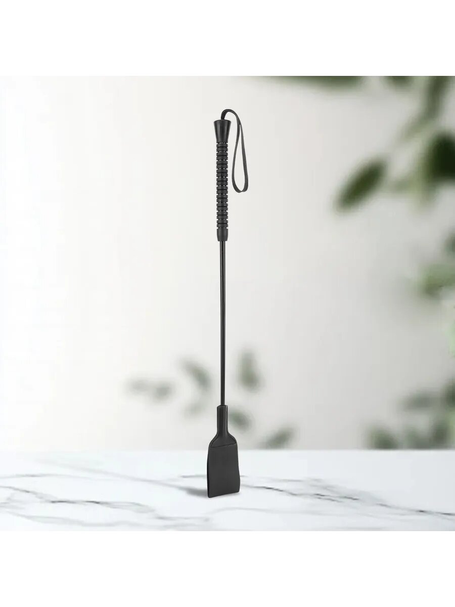 Кнут для верховой езды 21 дюйм из PU-кожи, черный