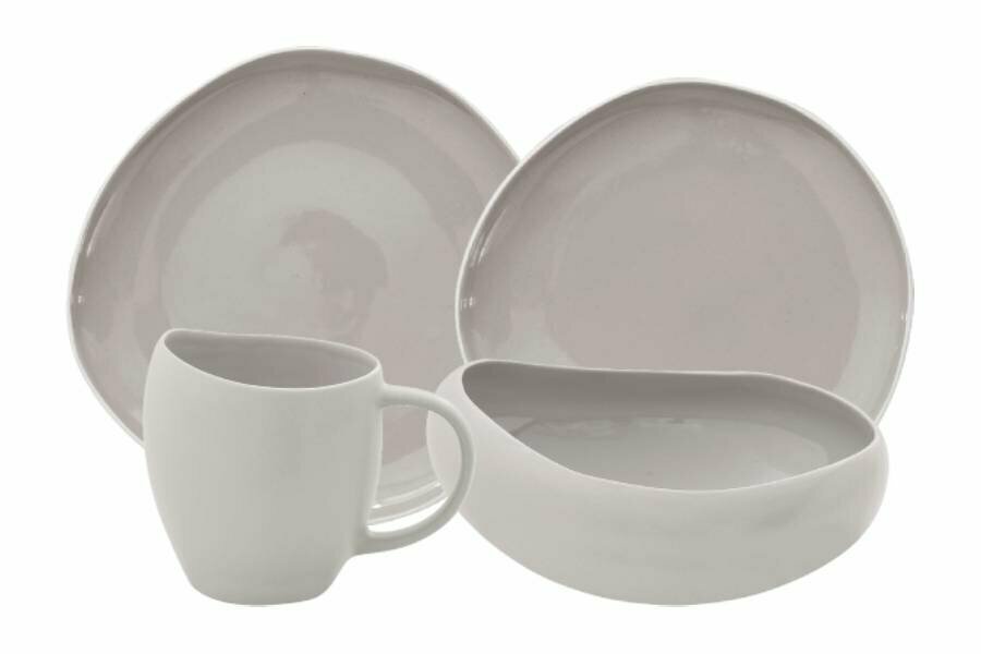 Набор обеденный Organica, серый 4 персоны 16 предметов (Easy Life)