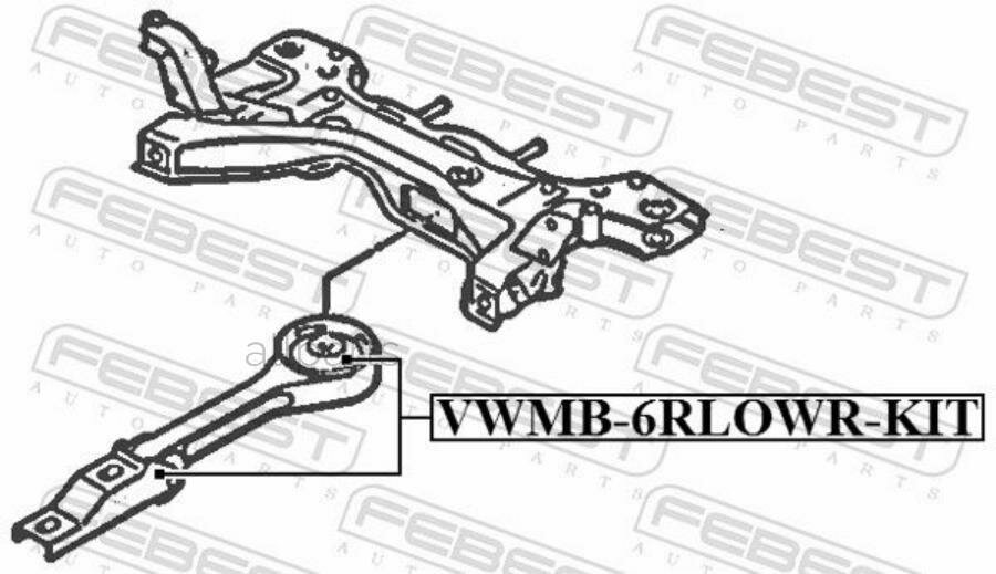 FEBEST VWMB-6RLOWR-KIT сайлентблок подушки двигателя (комплект)