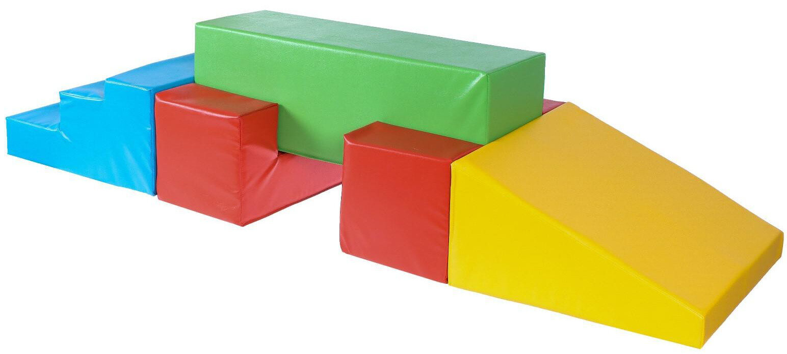 Мягкий спортивный модуль "Мост", большой конструктор в детский уголок, игровой комплекс для дома и детского сада, комплект из 5 элементов