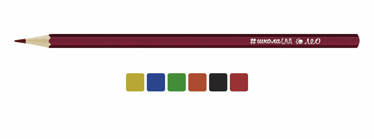 Набор карандашей "Лео" "ШколаСад" металлик LSMCP-06 заточенные 6 цв.