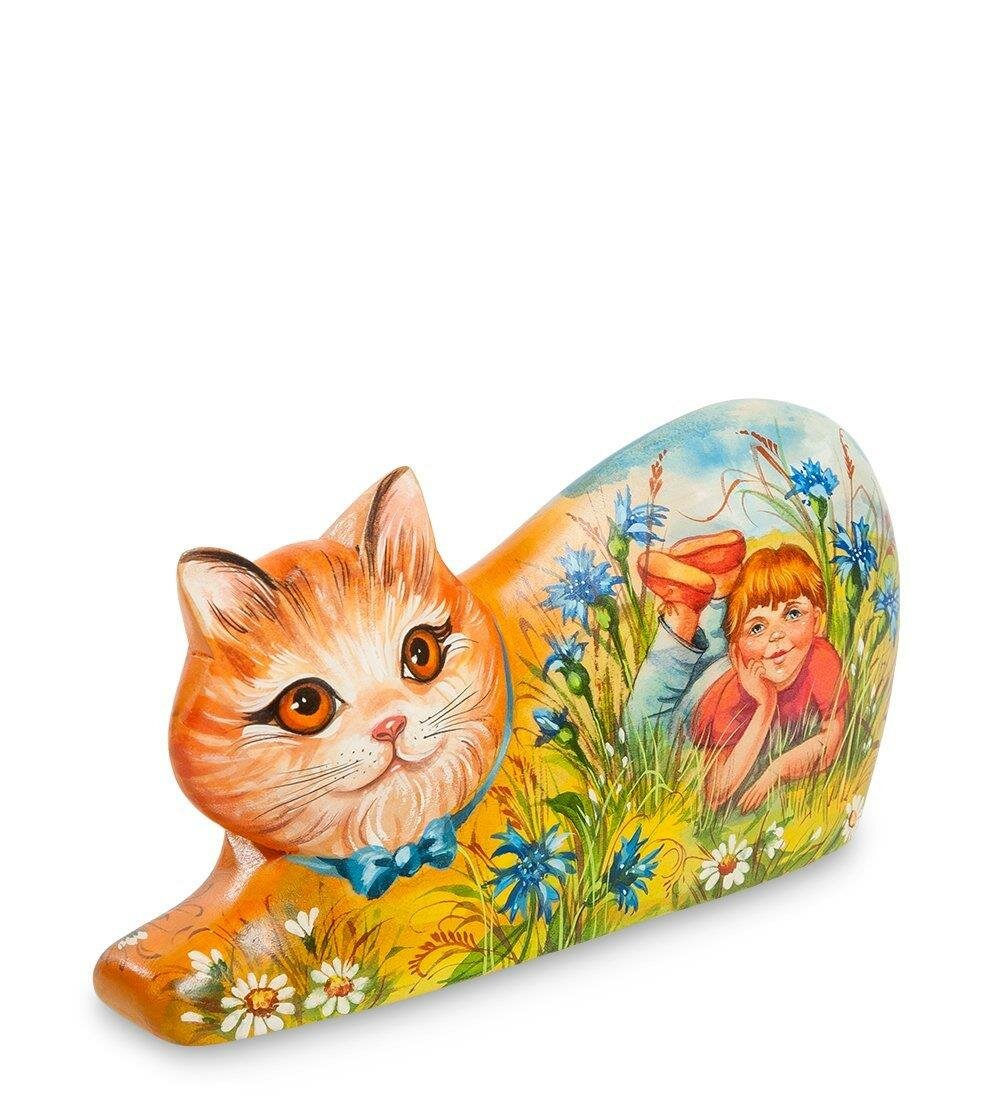 Фигурка резная Летняя кошка