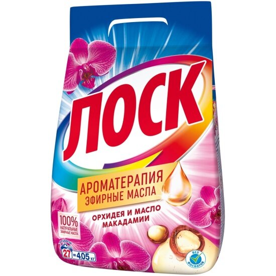 Стиральный порошок Лоск Арома Орхидея и масло макадамии, 4.05 кг