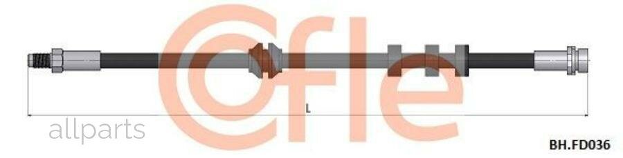 COFLE 92BHFD036 шланг тормозной передний! L=370\ Ford Focus 1.4-2.0 98>