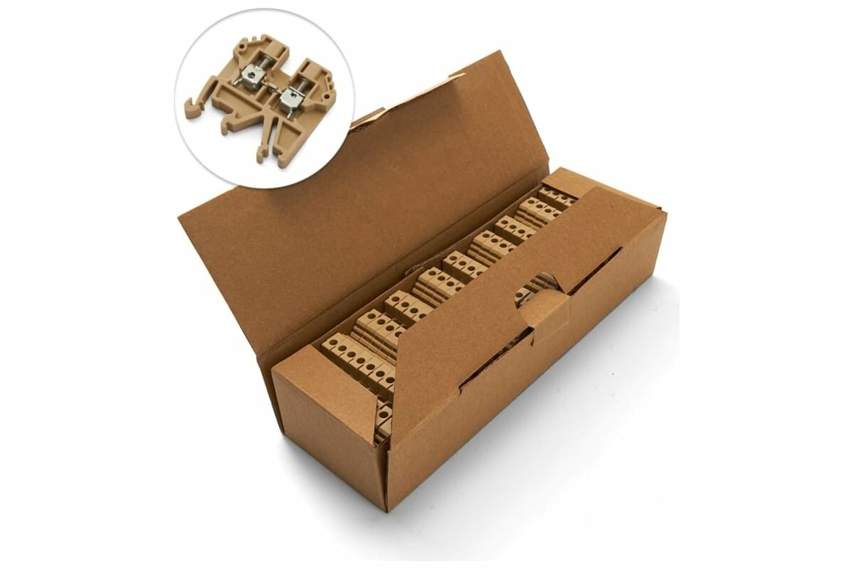 STEKKER Наборный изолированный винтовой зажим ЗНИ-2,5 JXB2.5 бежевый 39933 в упаковке