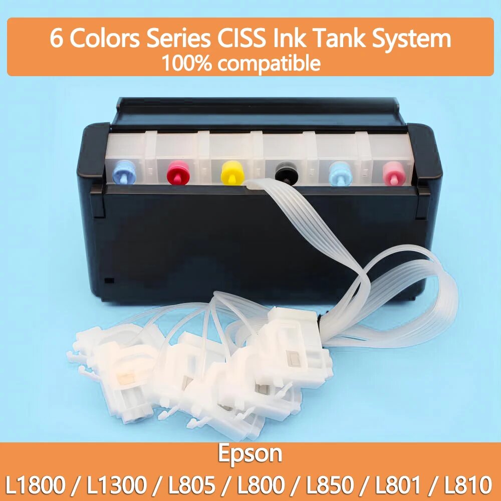 Внешний картридж СНПЧ 6 цветов для Epson L805 L800 L1800 L801 L810 L850 L1300