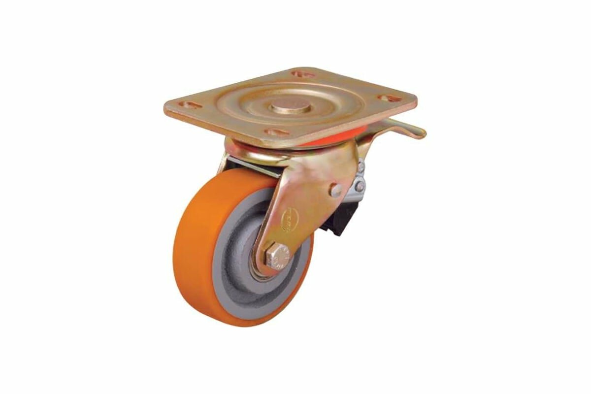 EMES ED01VBP55X25F Колесо с поворотной платформой и тормозом 55 мм для тележек