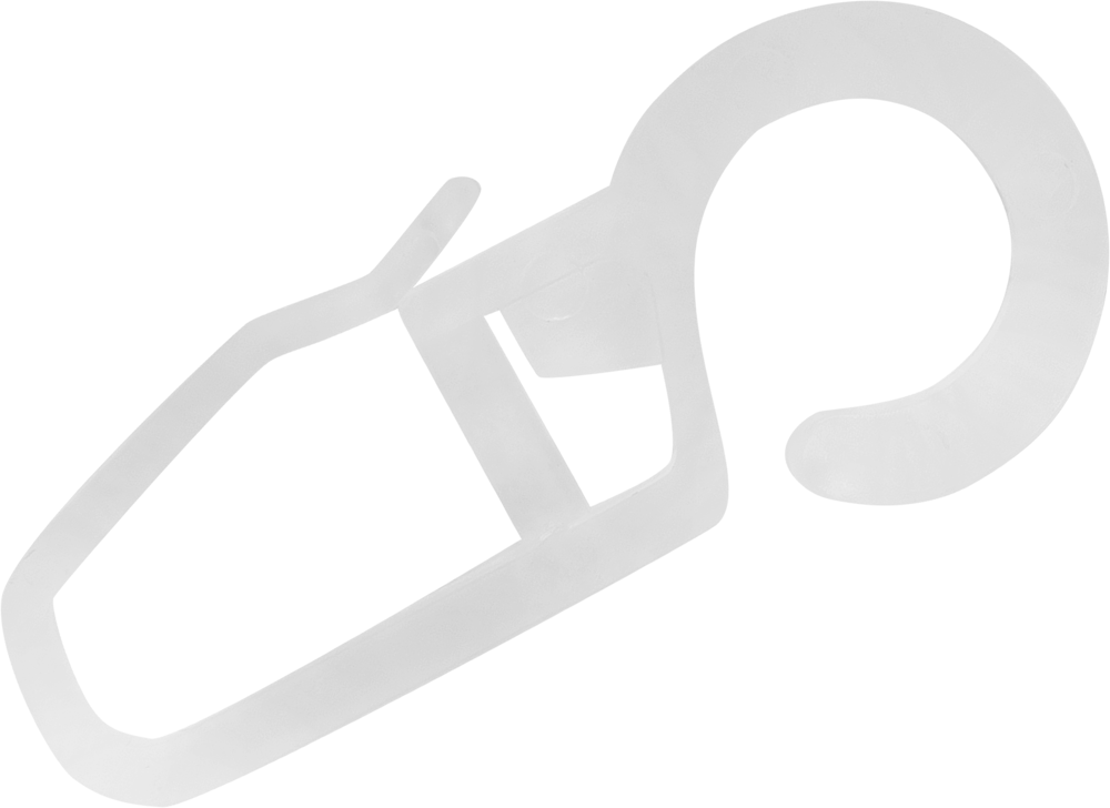 Крючок на кольцо для штор на штанговый карниз 2 см цвет прозрачный 20 шт.
