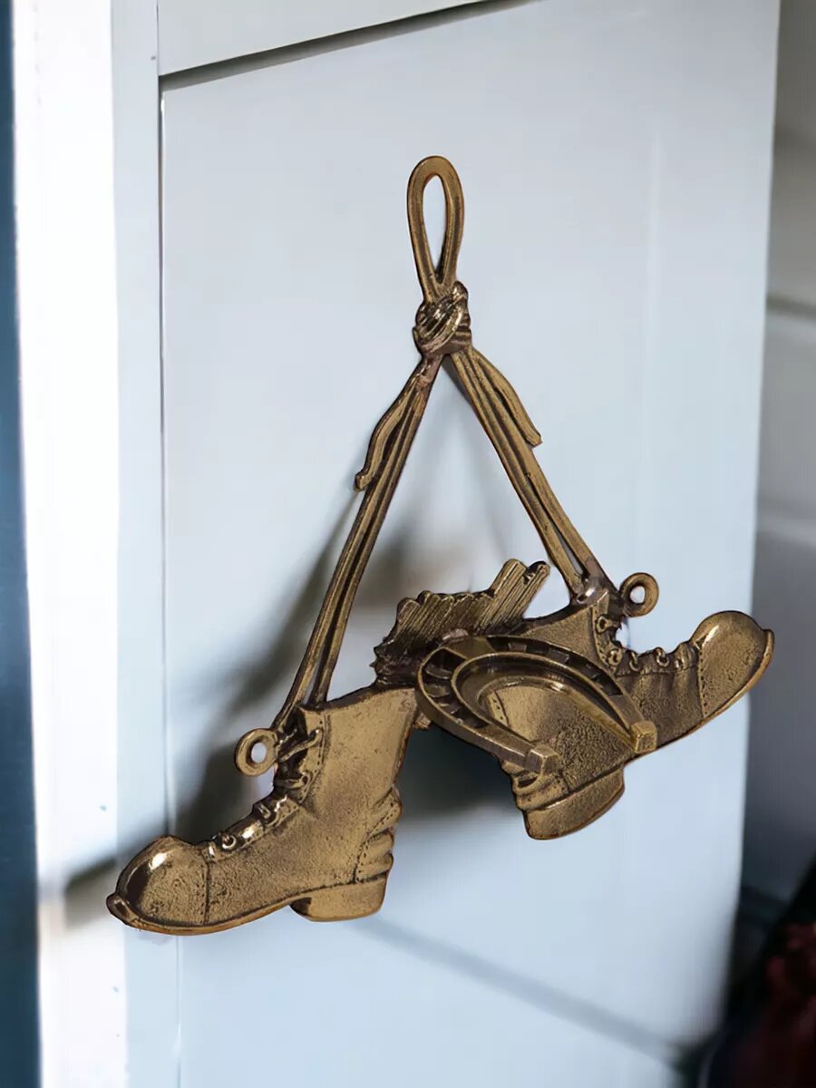 Крючок "Башмачки" для обувного рожка бронза