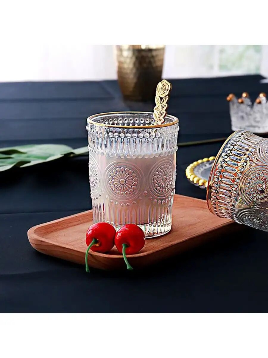 Набор стаканов 2 шт стеклянные универсальные Китобой 260 мл граненые