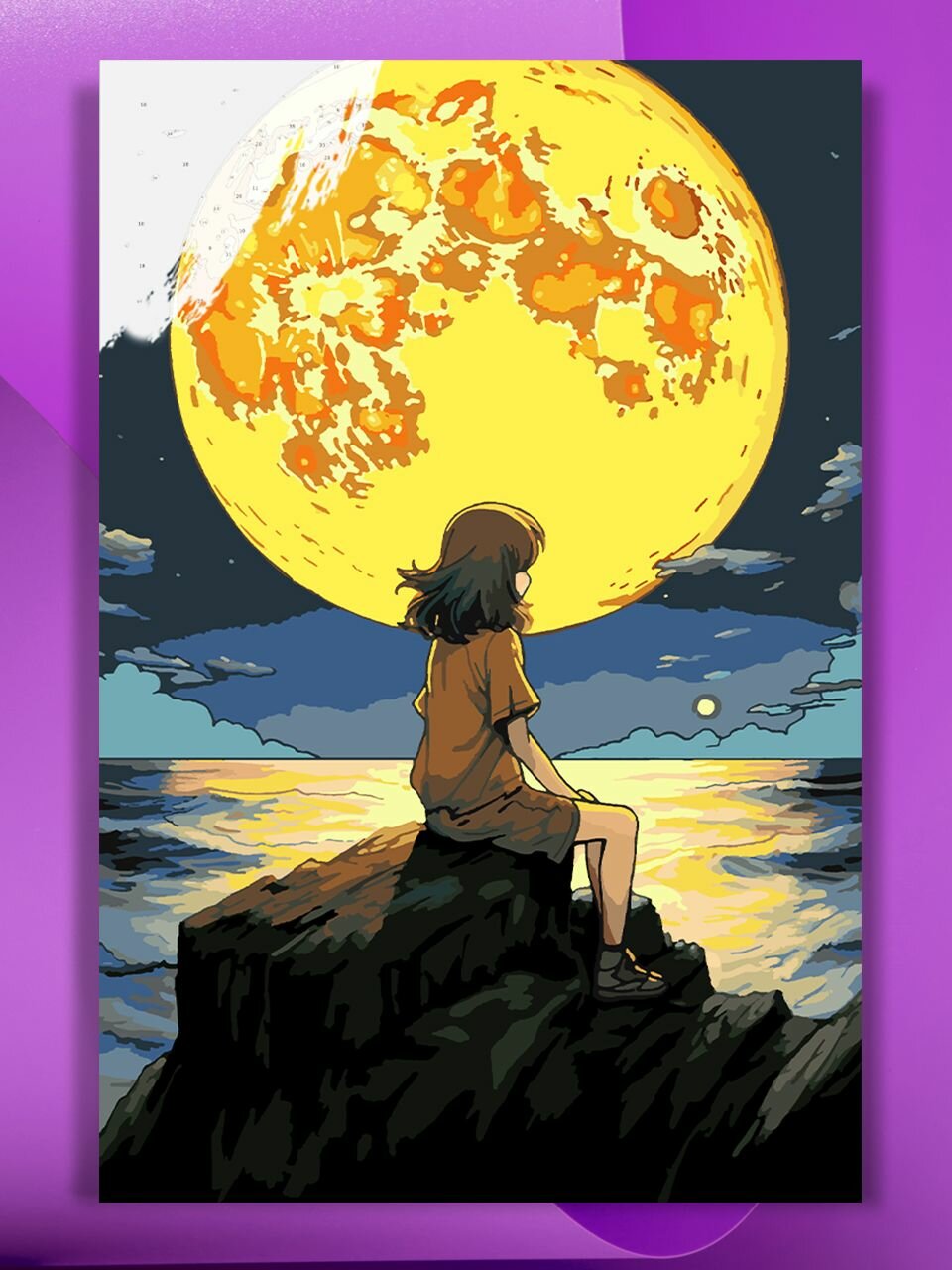 Картина по номерам КУЛЬТУРА ЦВЕТА Полнолуние