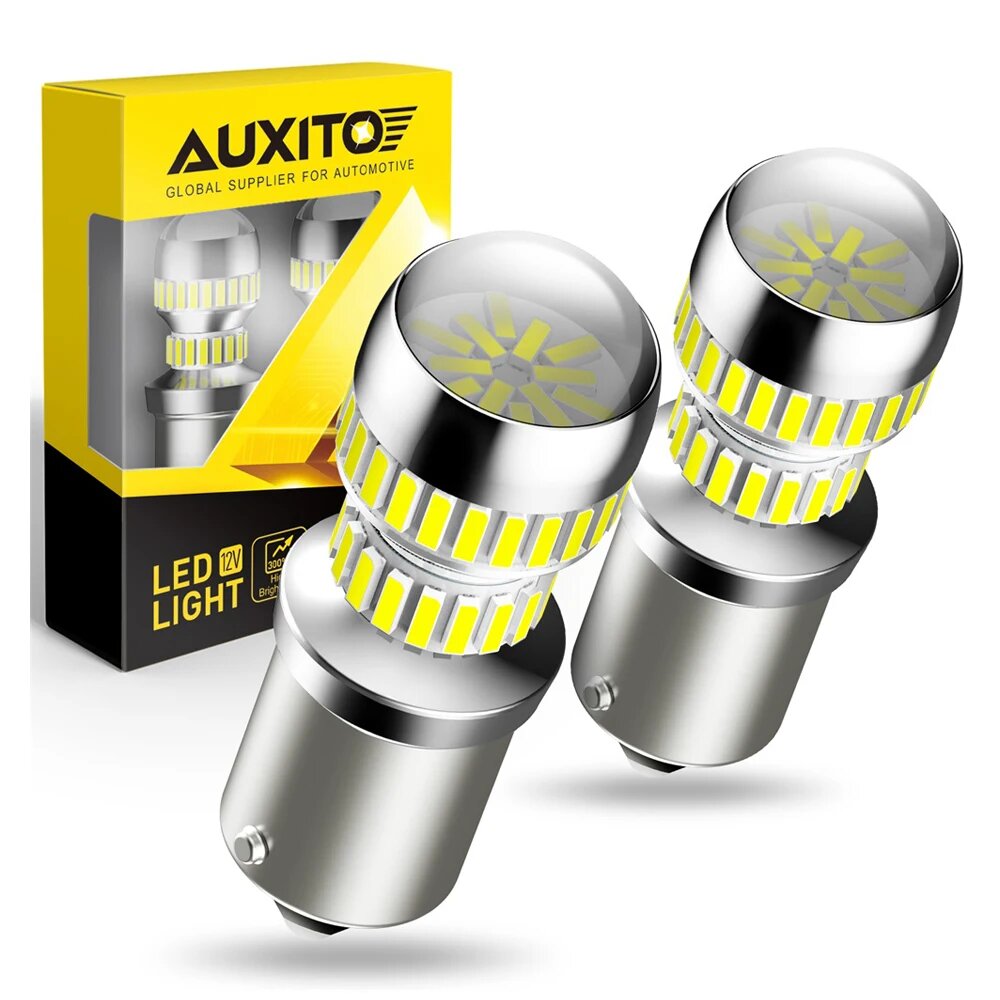 Светодиодные лампы AUXITO BA15S P21W 1156 7506, 6000K 4014 SMD, фотолампы для Kia Rio 3 4 2015 2016 2017