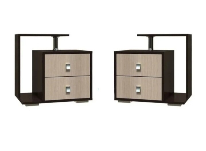 Тумбы прикроватные BTS БТ-1 Саломея (2 шт.) Венге/Лоредо