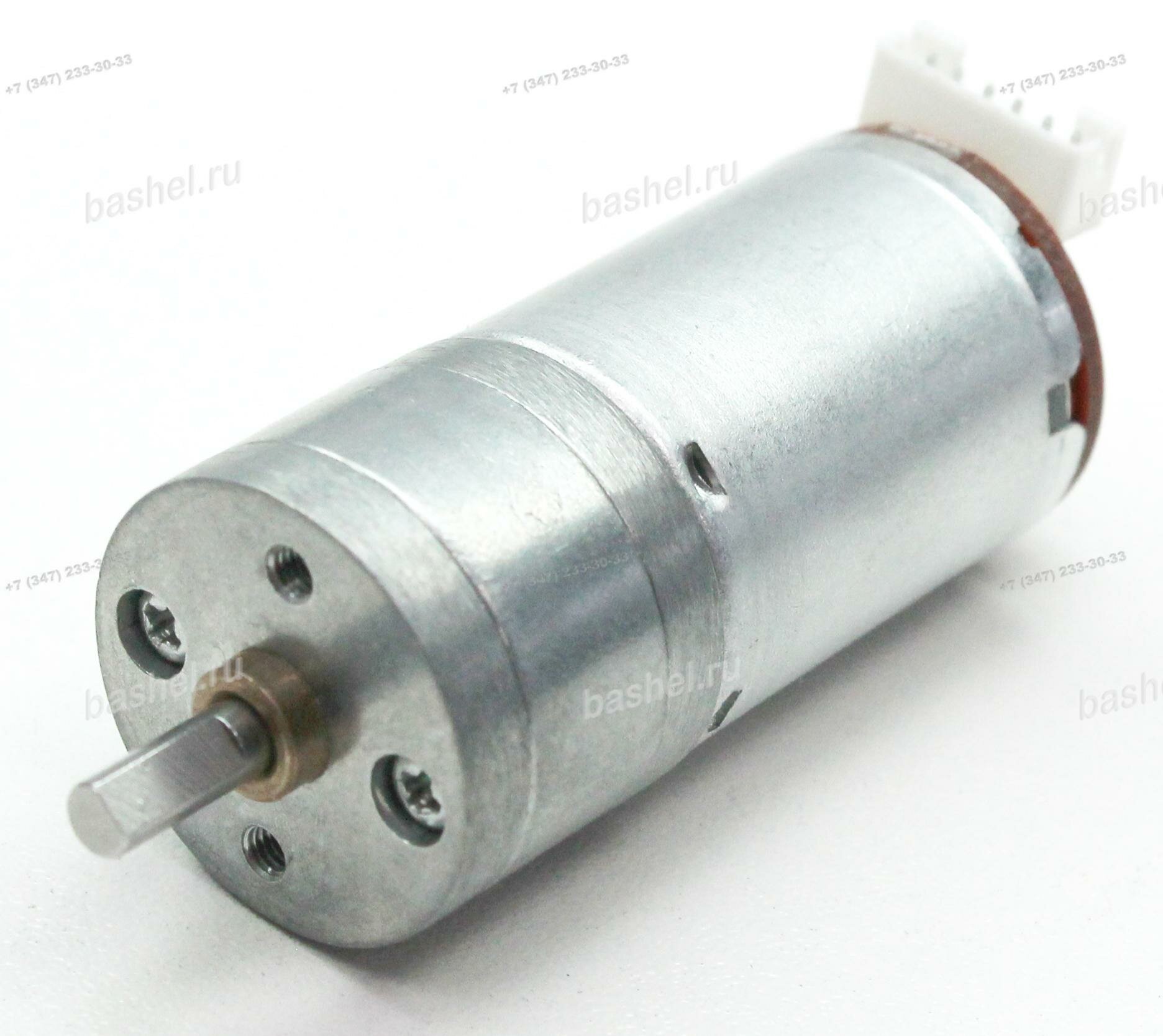 JGA25-371-12V, 1:226, об/мин 32, штифт 8 мм, с обратной связью (2 датчика холла), Мотор-редуктор