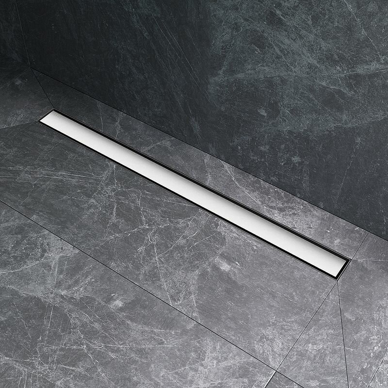 Душевой трап (лоток) 90 AM.PM MasterFlow W01SC-U11-090-04SB комбинированный затвор со стальной матовой решеткой под плитку