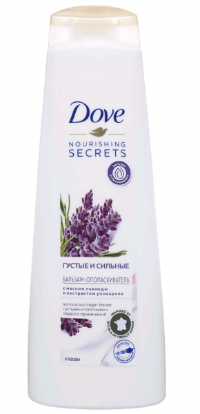 Dove Nourishing Secrets - Густые И Сильные Бальзам-ополаскиватель "с маслом лаванды и экстрактом розмарина" для всех типов волос 350 мл.