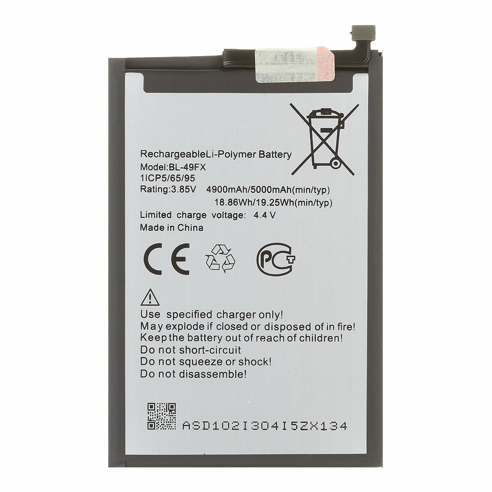 АКБ Infinix Hot 10 Lite/10S/12i/20i/Smart 6/6 HD/6 Plus (BL-49FX) 100% Filling Capacity